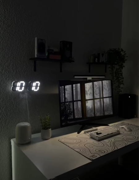 3D LED часы с будильником | Светодиодные часы
