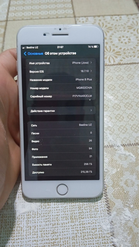 Iphone 8+ 256 gb