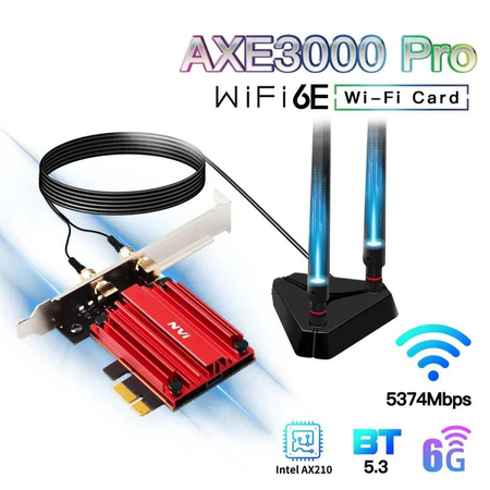 Wi-Fi 6E pci-e адаптер 5374 Мбит/с