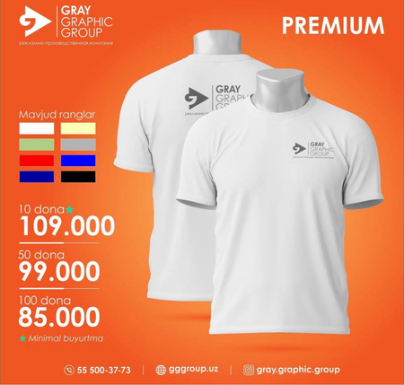 Futbolka va kepkalar standart va premium