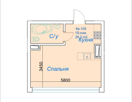 Центр города. Квартиры в черновой отделке от 28.2 до 116 квадрат  А.К