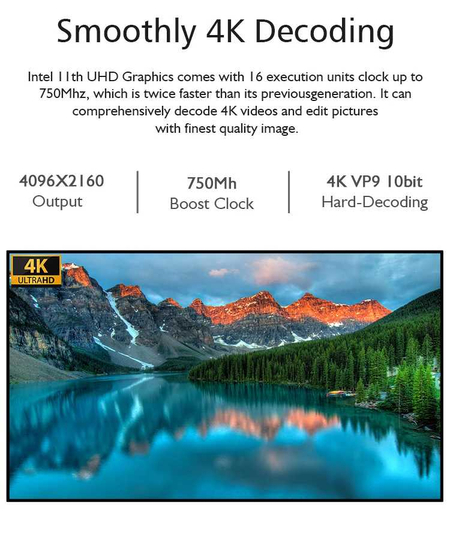 Mini PC Мини пк Chuwi Hero box Intel Celeron N4500 8Gb DDR4 256Gb SSD