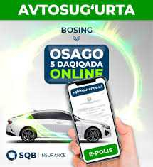 Avtosugurta 10 % keshbek 5 daqiqada