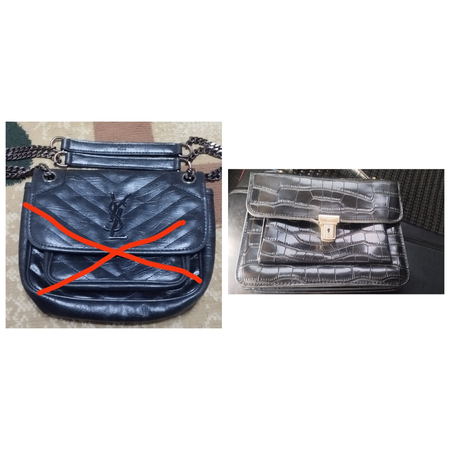 Продаётся французская сумка Saint Laurent с тиснением под крокодила