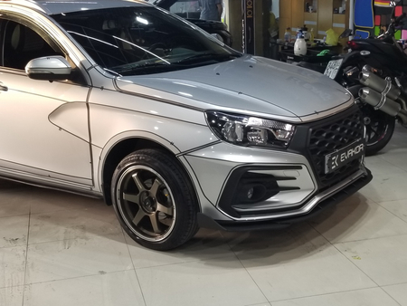 Lada Vesta Tuning бампер! Губа, Сплиттер, Диффузор.