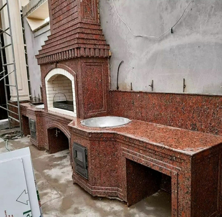 Granit Travetin Mramor Korka Fasat Sokl ishlarini qilamiz