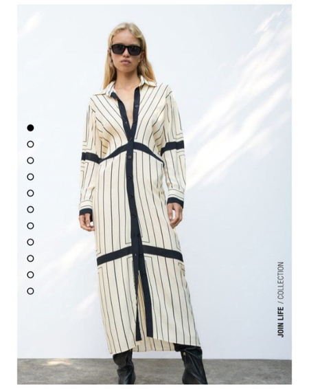 Продам стильное платье Zara . Ткань креп, цвет айвори