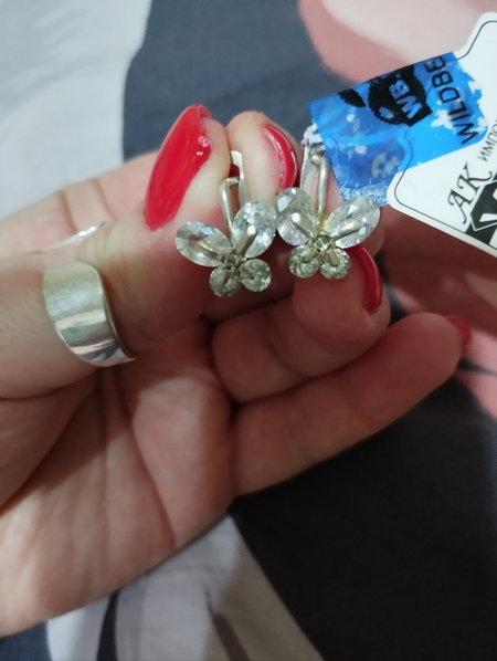 Серьги серебро 925 пробы камни фианит