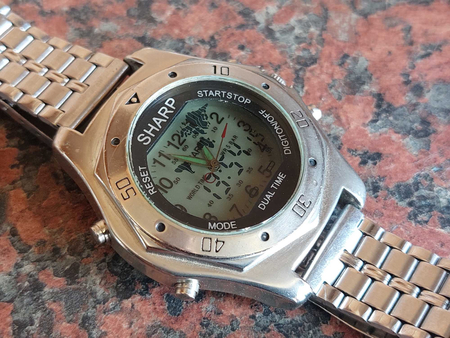 Часы SHARP Retro Vintaje Оригинал Япония Dual Time