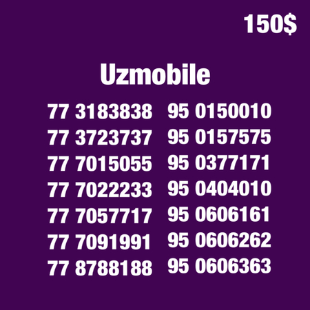 Uzmobile chiroyli gold raqamlari/ Красивые золотые номера Узмобайл
