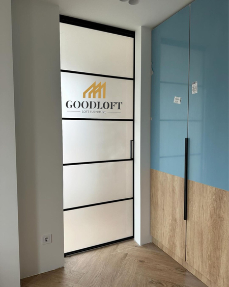 Раздижные двери. Лофт . Loft. Перегородки. Двери. Гармошка