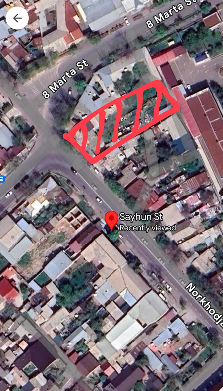Участок в Миробадском районе, ул 8-Марта, 12 соток, первая линия
