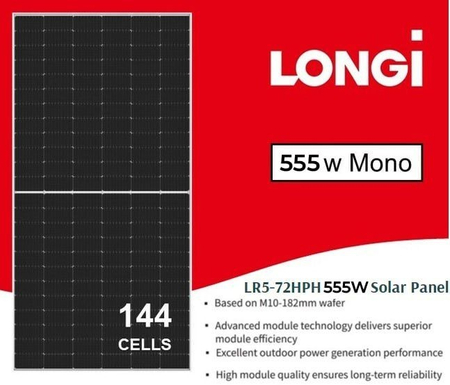 Оптовая торговля оборудования солной энергетики LONGi 555 ватт оптом!