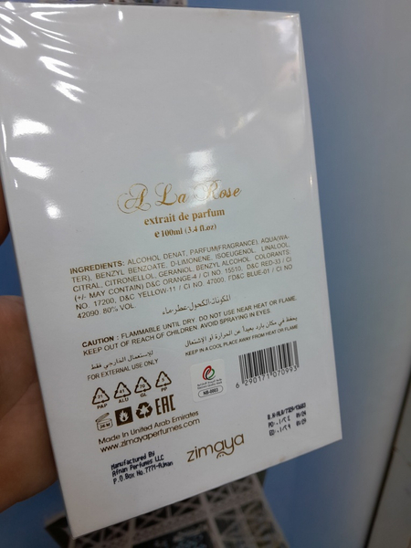 Dubay atr Ayollar uchun Zimaya A La rose Edp 100ml