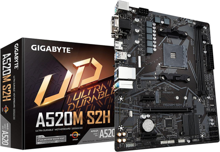 Материнская плата GIGABYTE A520M S2H mATX AM4