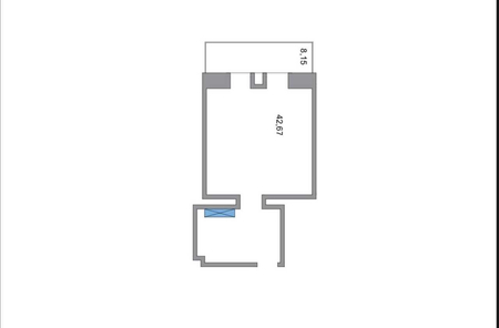 ЖК Loft Residence Садыка Азимова 42 м2 коробка