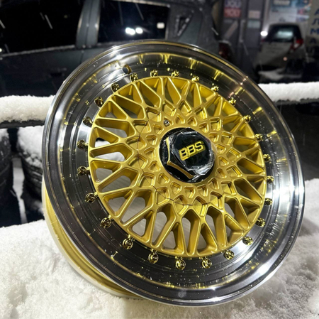 Yengi BBS R15 4/100 4/114 Gold rangi zor kachistva