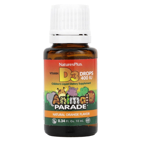 Animal Parade, витамин D3 в каплях, с натуральным апельсиновым вкусом,