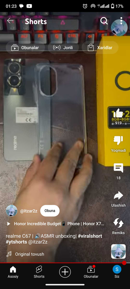 Realme c 67 telefon sotiladi 2 mln kelishamz 6/128 talik kamera 108mp