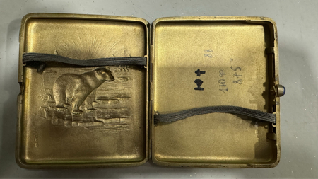 Продается старинный серебренный подсигар антиквариат