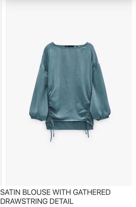 Zara топ сатиновый новый