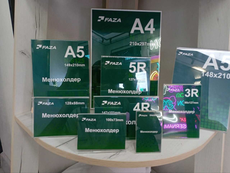 Из акрила из оргстекло подставка ценники меню холдер