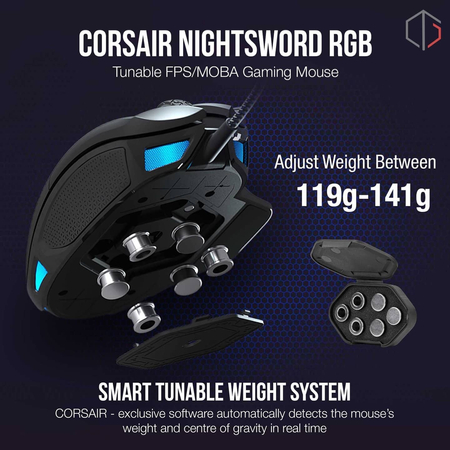 СКИДКА! Corsair NIGHTSWORD RGB/10кнопок,DPI 18K  мышка/мышь