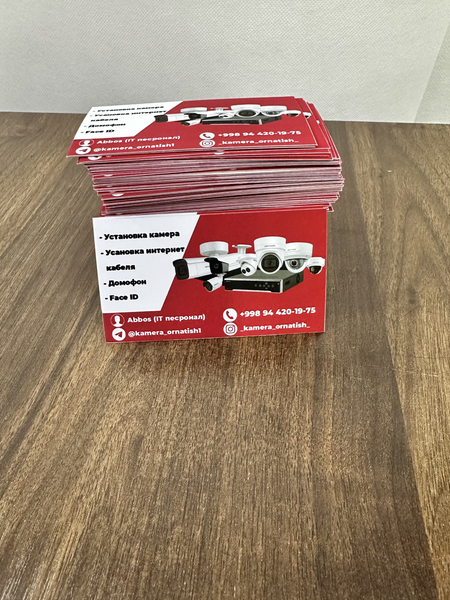 Kamera ustanovka damafon internet face ID ornatamiz