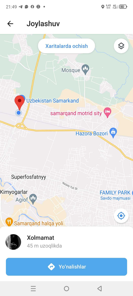 Yer uchaskasi sotiladi sirochni