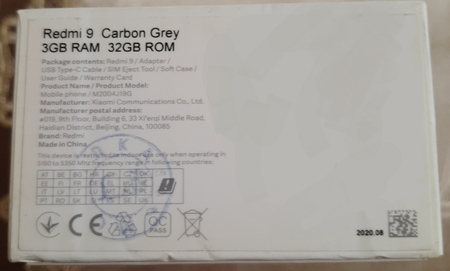 Б/у Redmi 9, 3/32 Гб, Carbon Grey, попал в циклическую перезагрузку
