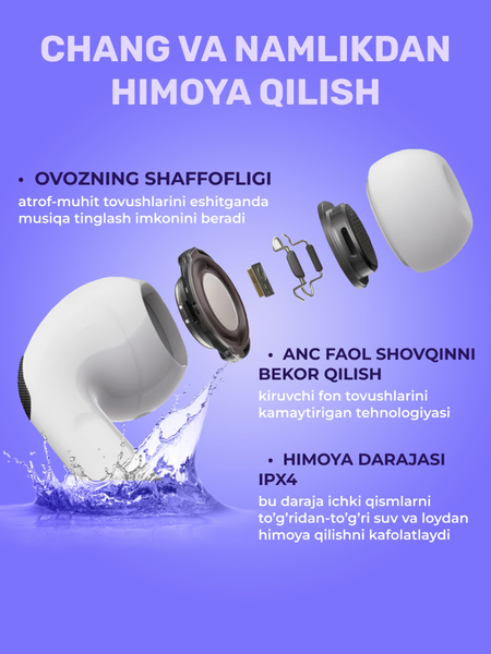 Sensor ekranli simsiz quloqchin bluetooth naushnik