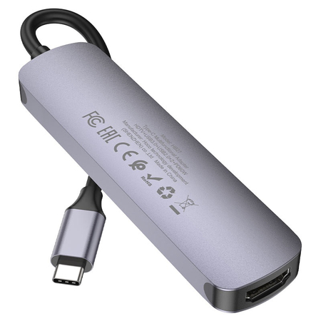 HUB-адаптер Hoco HB27 Type-C HDTV + USB3.0 + USB2.0*2 + PD HUB