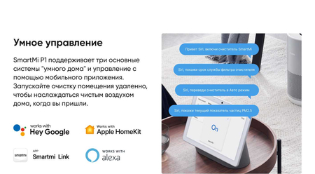 Очиститель воздуха / воздухоочиститель Xiaomi Smartmi P1 версия Global