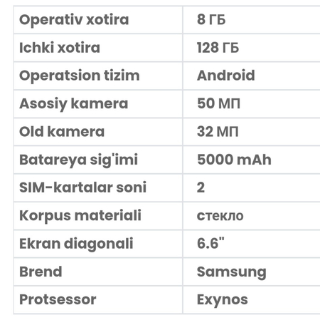 Samsung A55.8/128 Muddatli to'lov asosida