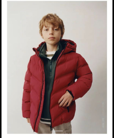 Зимняя детская теплая куртка Zara унисекс 7-8 лет