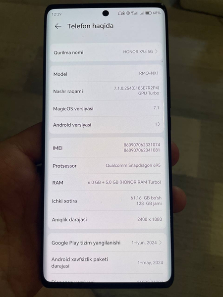 Honor X9a sotiladi