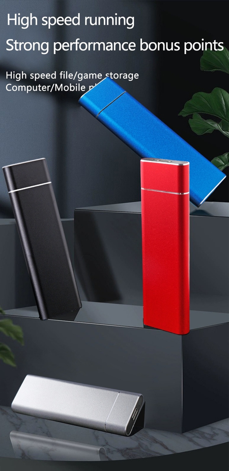 Портативный ssd карта, внешный переносной накопитель 1тб
