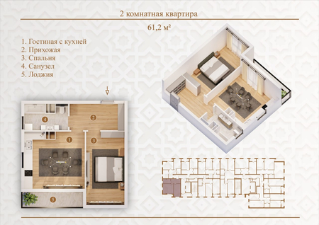 Новостройка ЖК NEONIT 56.5кв.м 1 ком