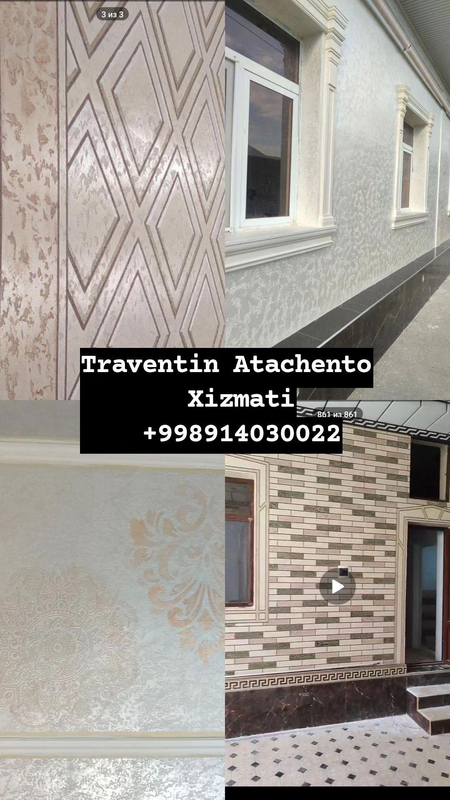 Traventin dojdik fasad ishlarini qlamiz