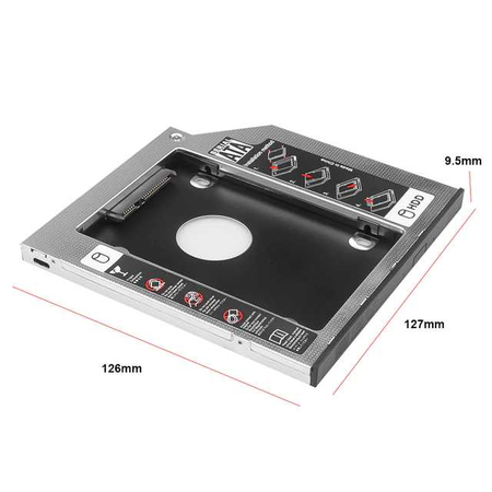Caddy Салазки для HDD и SSD, 9.5mm 12.7mm, для ноутбуков и моноблоков.