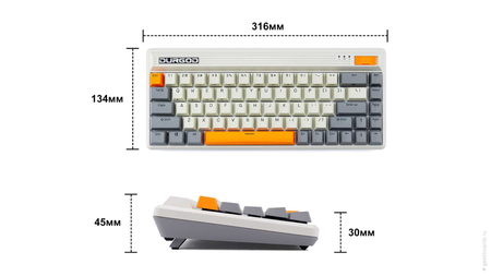 Механическая беспроводная клавиатура Durgod Fusion Original PBT US