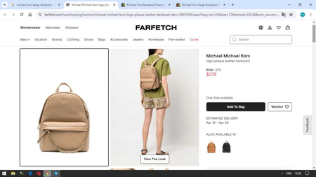 Michael Kors бежевый рюкзак