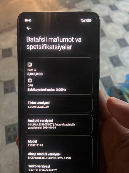 Xiomi 11 t 5 g idiyal