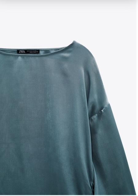 Zara топ сатиновый новый