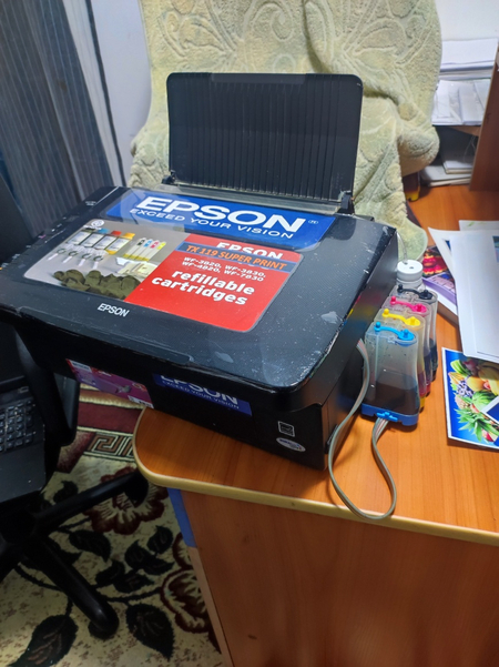 Epson L 119 tiniq tez ishlidii prabegi 500 ta, dyuz 100% idialni