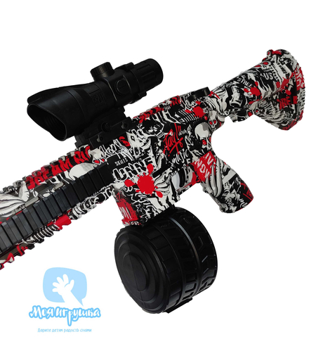 Автомат  m416 гидробол со светящиемся глушительем