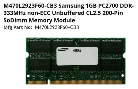 2 планки ОЗУ по 1GB DDR для ноутбука (2шт) DDR400 + DDR333 с гарантией
