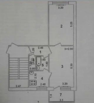 Ялангач 2х комнатная 50м² Сотилади