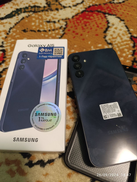 Samsung A15 sotiladi \\nHolati yangi 1oy ham bo\\\'lmadi\\nXotira 8/256\\nKamer