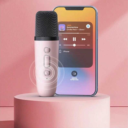 Портативная мини караоке колонка, Bluetooth динамик с микрофоном